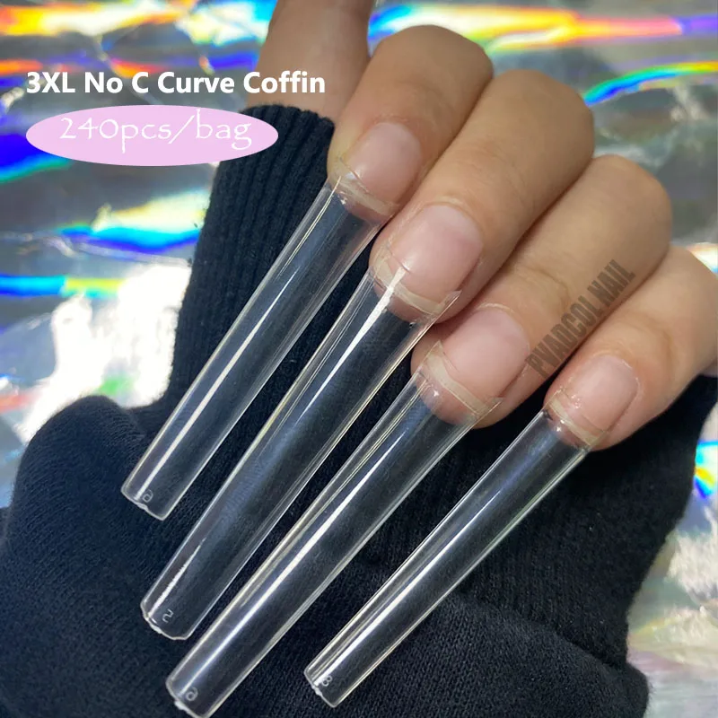 Craft Supplies And Tools Acrylic And Press On Nails 504 Pieces Xxl C Curve