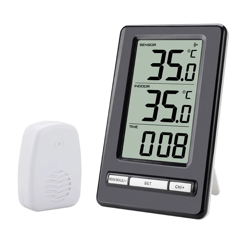 Wireless Weather Station Digital Thermometer Temperature Meter Clock ...