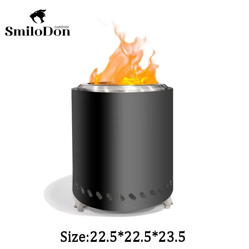 Smilodon-Portable-Bonfire-Stainless-Steel-Burner-Mini-Fire-Wood-Stove ...