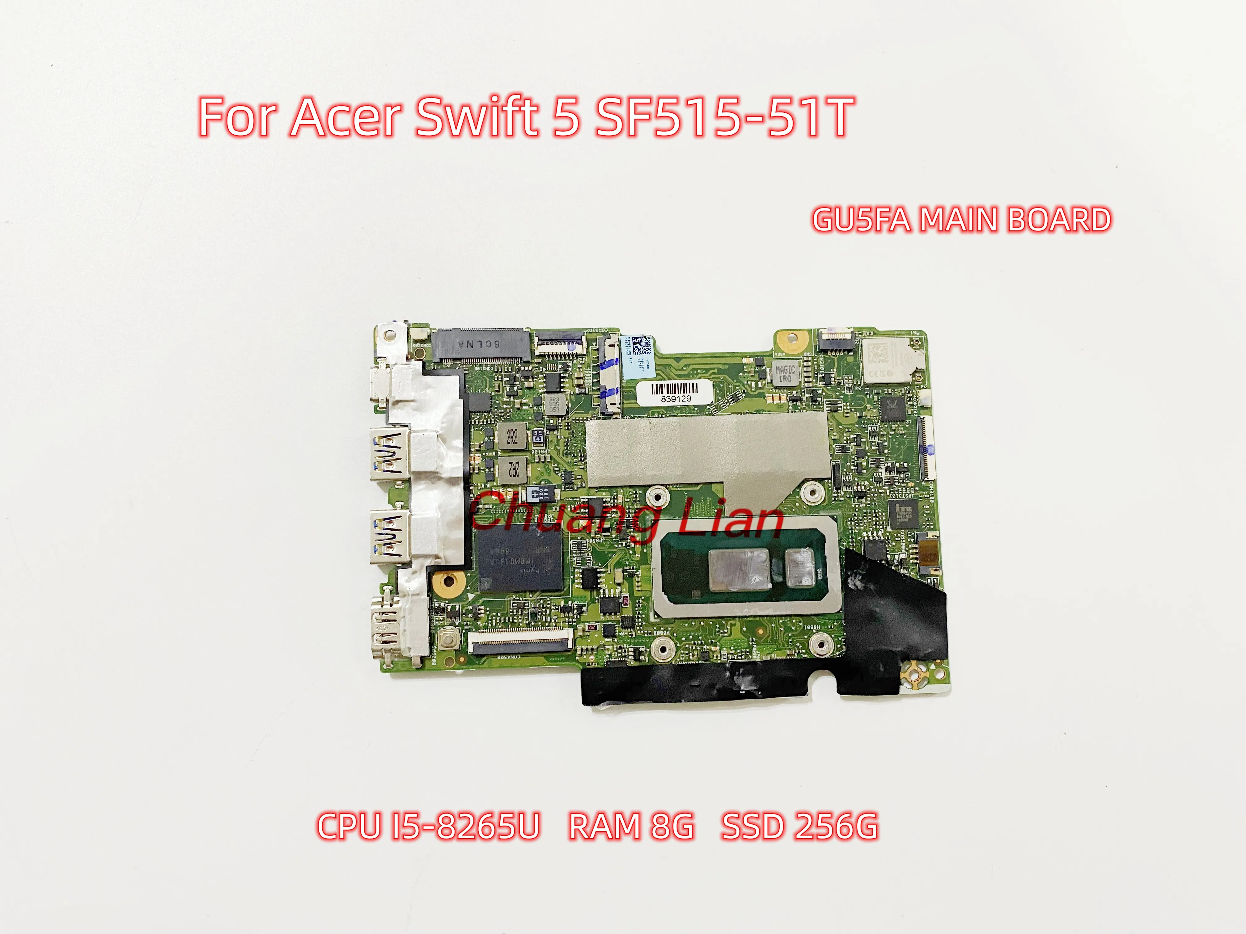 GU5FA MAIN BOARD For Acer Swift 5 SF515 51T Laptop Motherboard With CPU ...