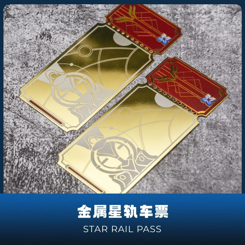 Anime-Honkai-Star-Rail-Metal-Ticket-Quality-Cosplay-Props-Star-Rail ...