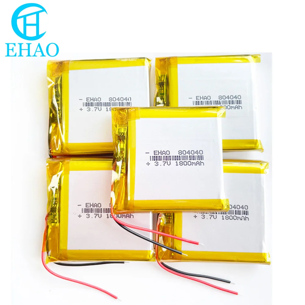 5-PCS-3-7V-1800m-Lithium-Polymer-LiPo-Rechargeable-Battery-804040-For ...