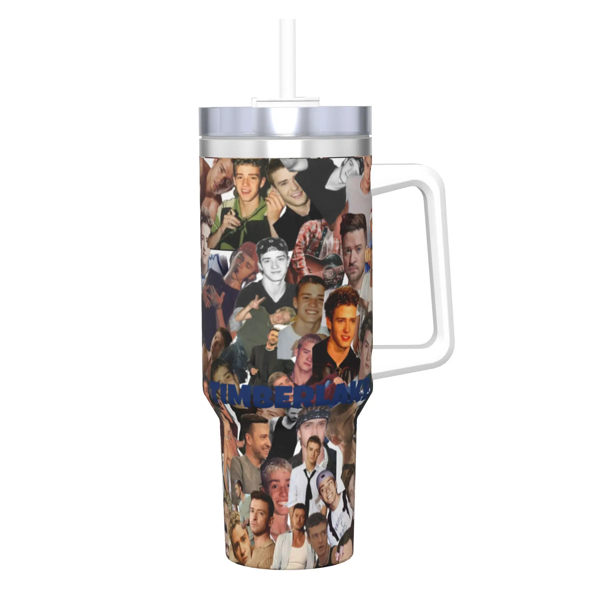 Justin Timberlake Tumbler With Straw Stainless Steel Tumblers Mug ...