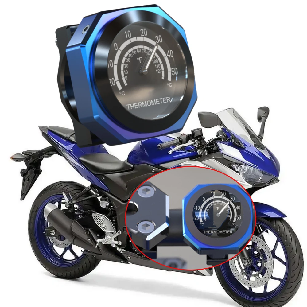 22-28mm Motorcycle Waterproof Temperature Display Handlebar Dial ...