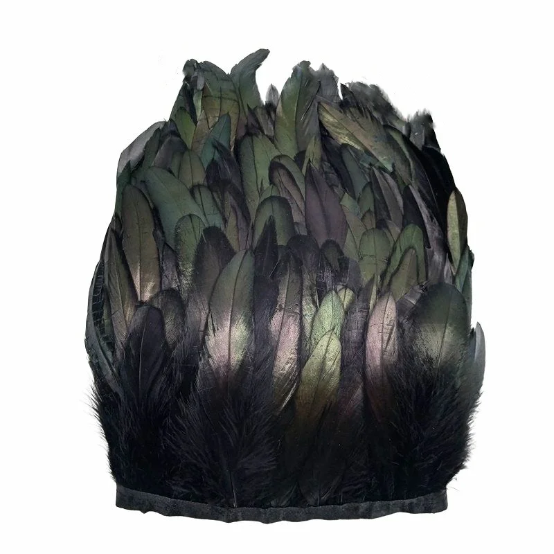 Wholesale 5-10Meter Natural Chicken Rooster Tail Feather Trims Fringe ...