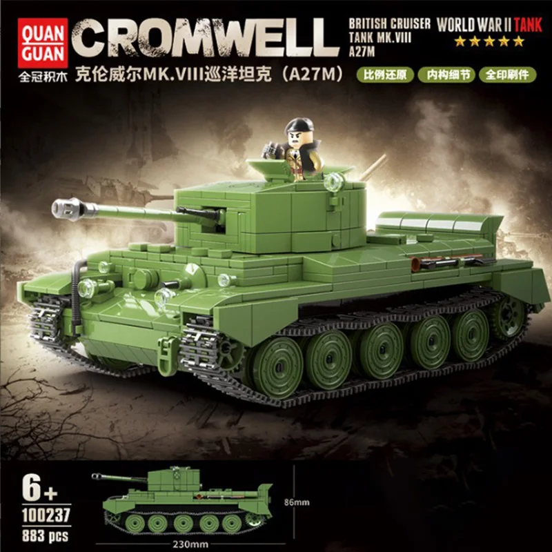 2022-Military-Cromwell-MK-VII-Cruiser-Tank-Building-Blocks-Weapon ...