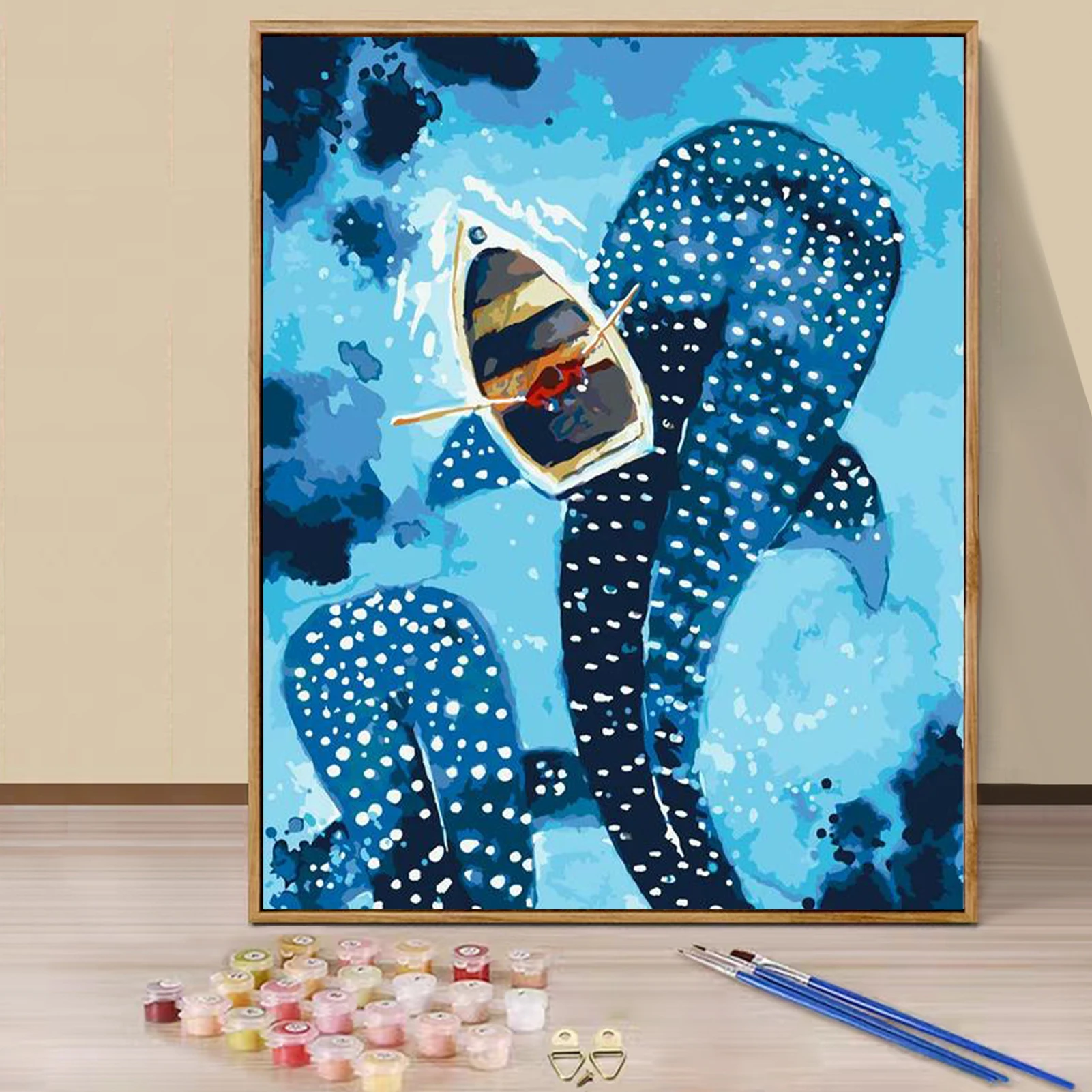 Paint by Numbers - 40x50cm, Whale Painting Kits for Beginners on ...