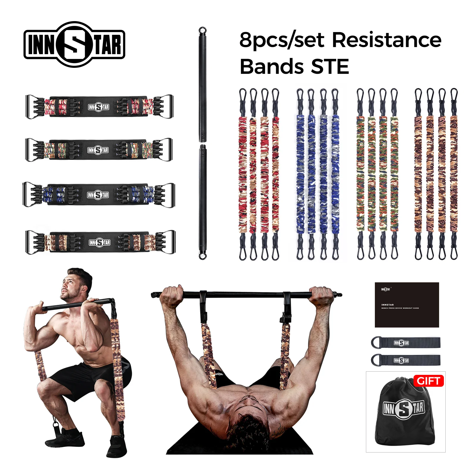 INNSTAR-conjunto-de-entrenamiento-port-til-para-gimnasio-en-casa-bandas ...