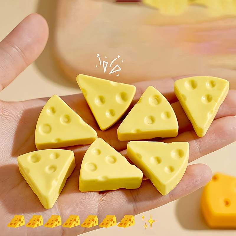 Simulation Cheese Eraser Soft School Supplies Clean Mess Free ...