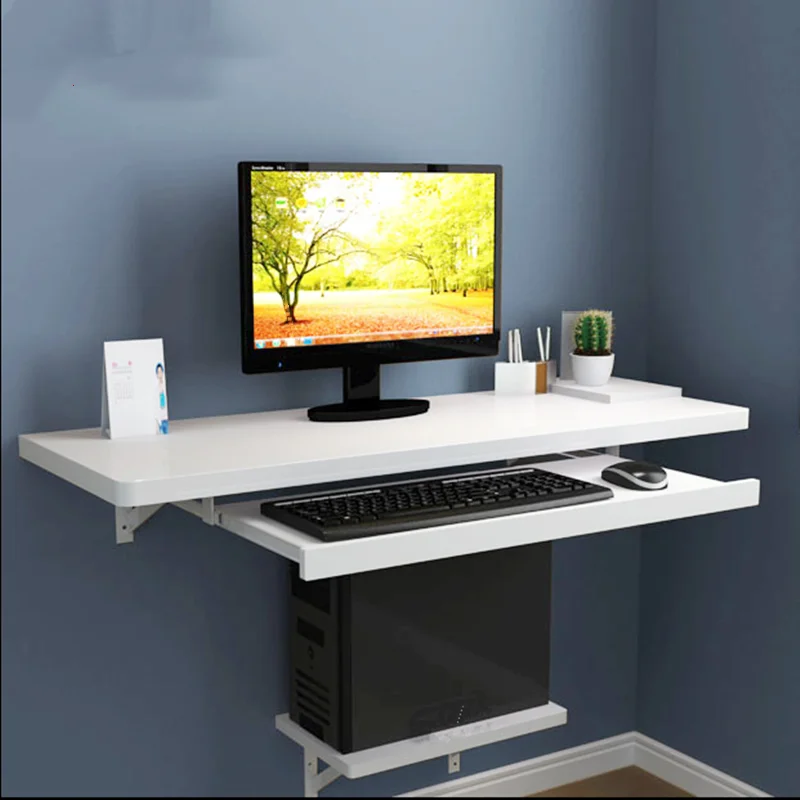 Wall-Mounted-Desktop-Computer-Desk-Space-Saving-Folding-Table-Wall ...