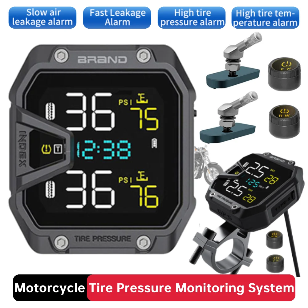 Motorcycle TPMS Tire Pressure Monitoring System IP65 Waterproof ...