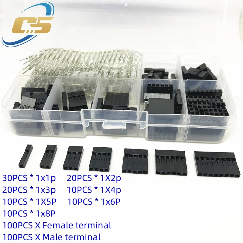 310PCS Dupont Wire Jumper Pin Header Connector Housing Kit Male Crimp ...