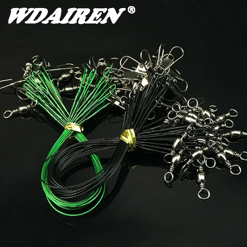 20 Pcs/lot Fishing Wire Line Leash Lure Fishhook Line Trace Wire Leader ...