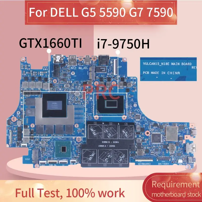 For DELL G5 5590 G7 7590 VULCAN15 N18E Laptop Motherboard 0T3CD6 0CNDTP ...