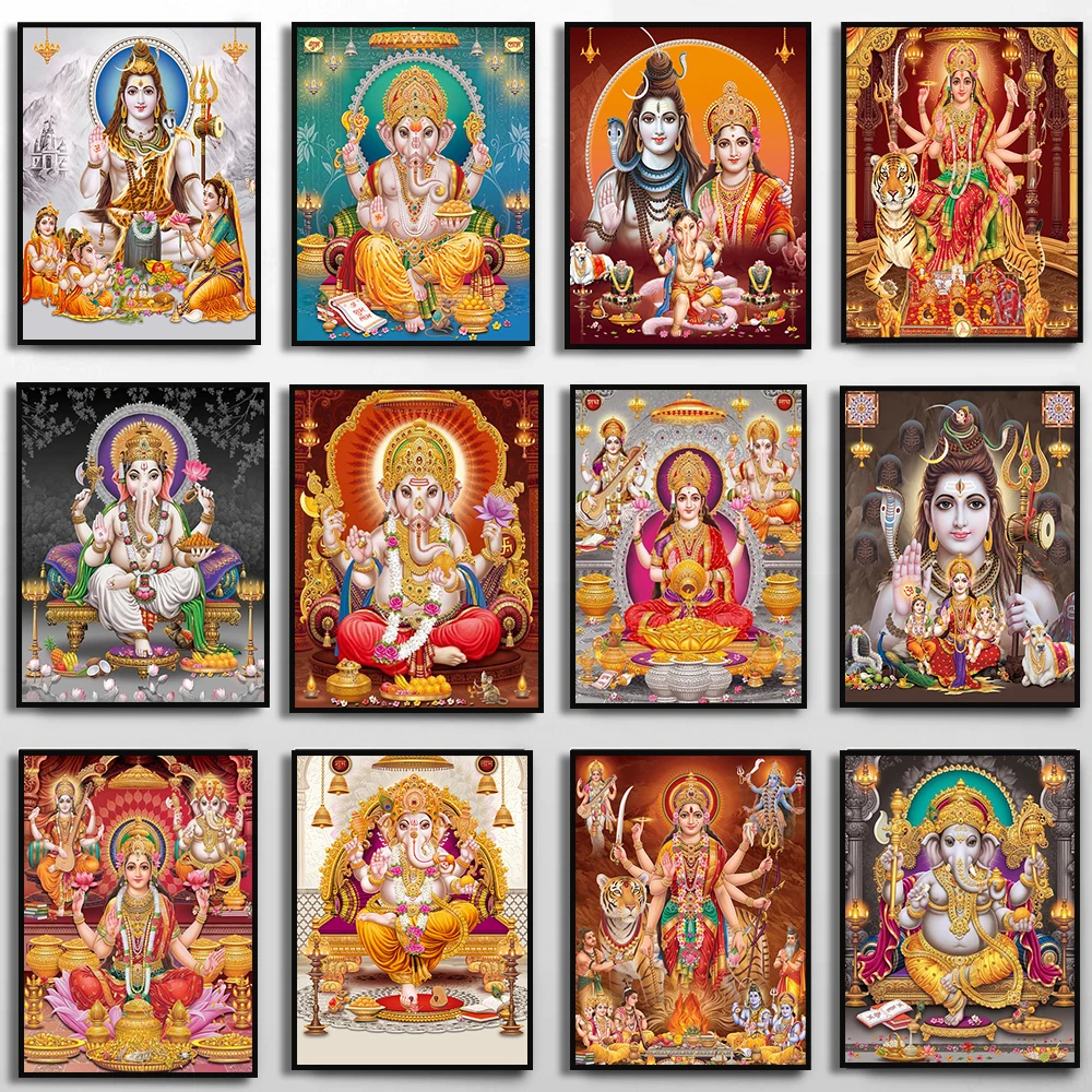 India-Hindu-God-Ganesha-Temple-Elephant-Poster-God-Series-Religion ...