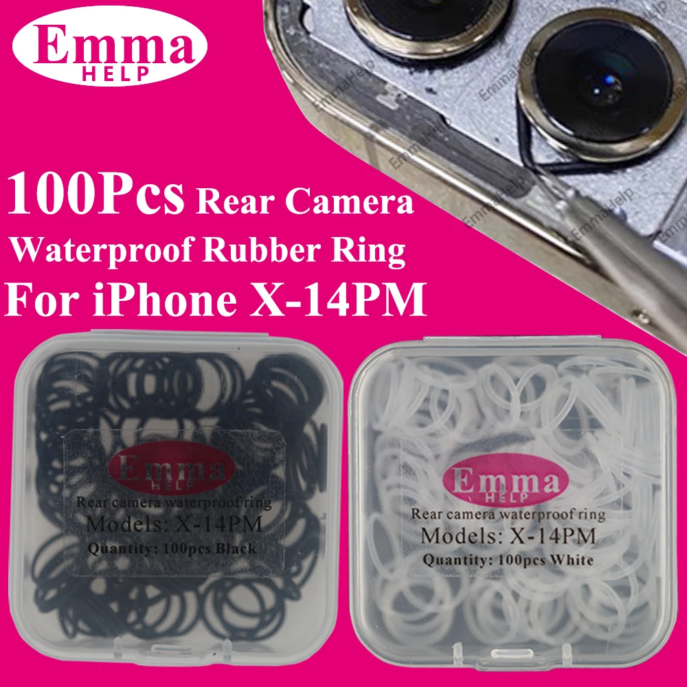 100p Waterproof Rubber Ring Seal Solve Back Cover Housing Bezel Rear ...
