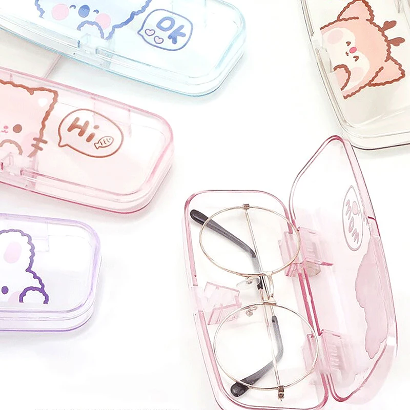 Big-Transparent-Glasses-Case-Matte-PVC-Eyeglasses-Case-Student-Myopia ...