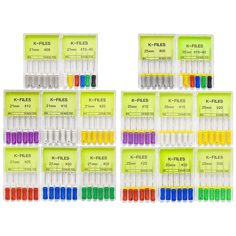 Dental-Tools-Root-Cannal-Endo-K-File-Dental-Files-Endo-Stainless-Steel ...