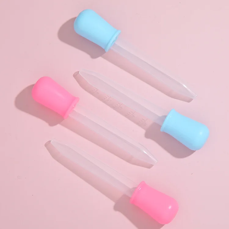 COUVERTS BEBE,Blue--Pipette compte gouttes en Silicone pour bébé, 1-2-3 ...