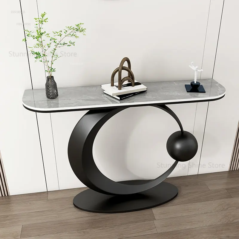 Italian-Light-Luxury-Slate-Console-Tables-Living-Room-Porch-Tables ...