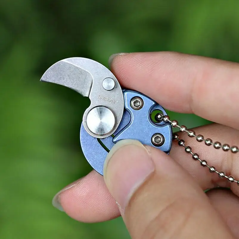 Titanium Alloy Portable Mini Coin Knife Out of The Box Knife Keychain ...