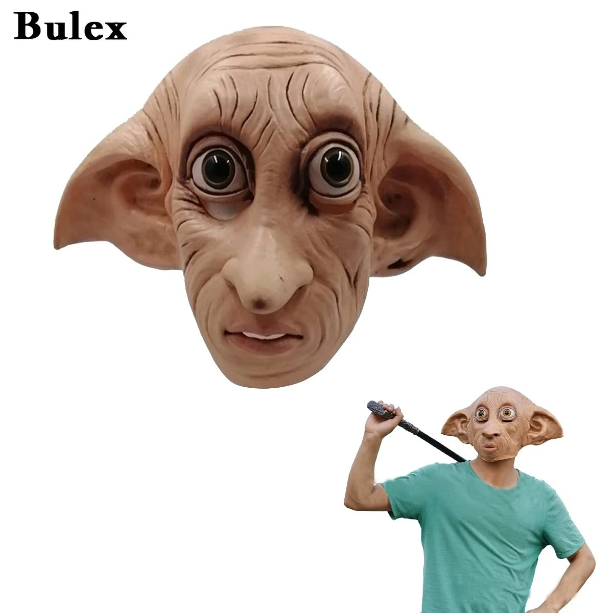 Cafele Cosplay Dobby Elfin Latex Mask Animal Style Halloween Horror ...