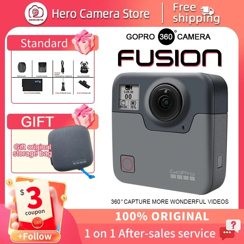 GoPro-fusion-360-omnidirectional-shooting-Professional-Sports-Camera-5 ...
