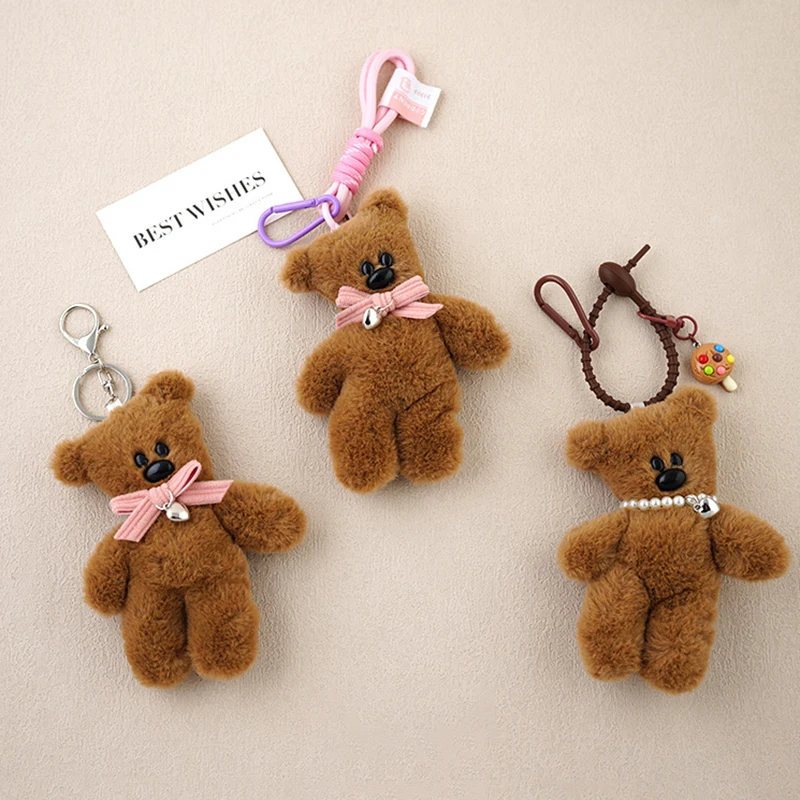Funny-Small-Bear-Doll-Keychain-For-Bag-Pendant-Creative-Plush-Brown ...