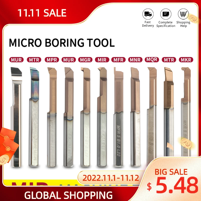 Mir Small Bore Boring Tool Seismic Carbide Internal Thread Turning Tool Cnc Lathe Right Hand ...