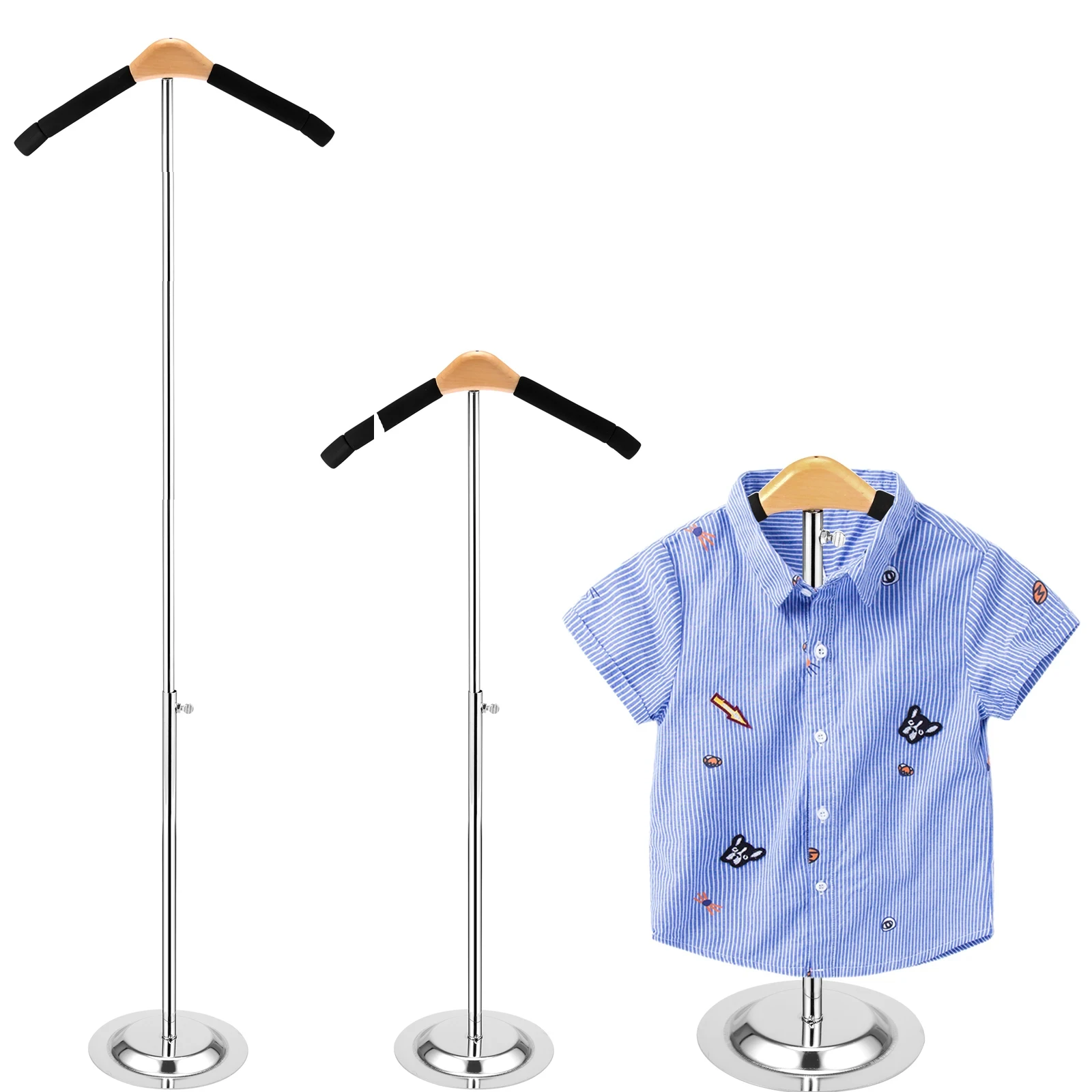 Adjustable-T-Shirt-Display-Stand-Flexible-Shoulder-Stand-Shirt-Rack ...