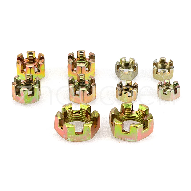 2pcs-lot-NEW-Connecting-Rod-Wheel-Axle-Hub-Slotted-Castle-Nut-Groove ...