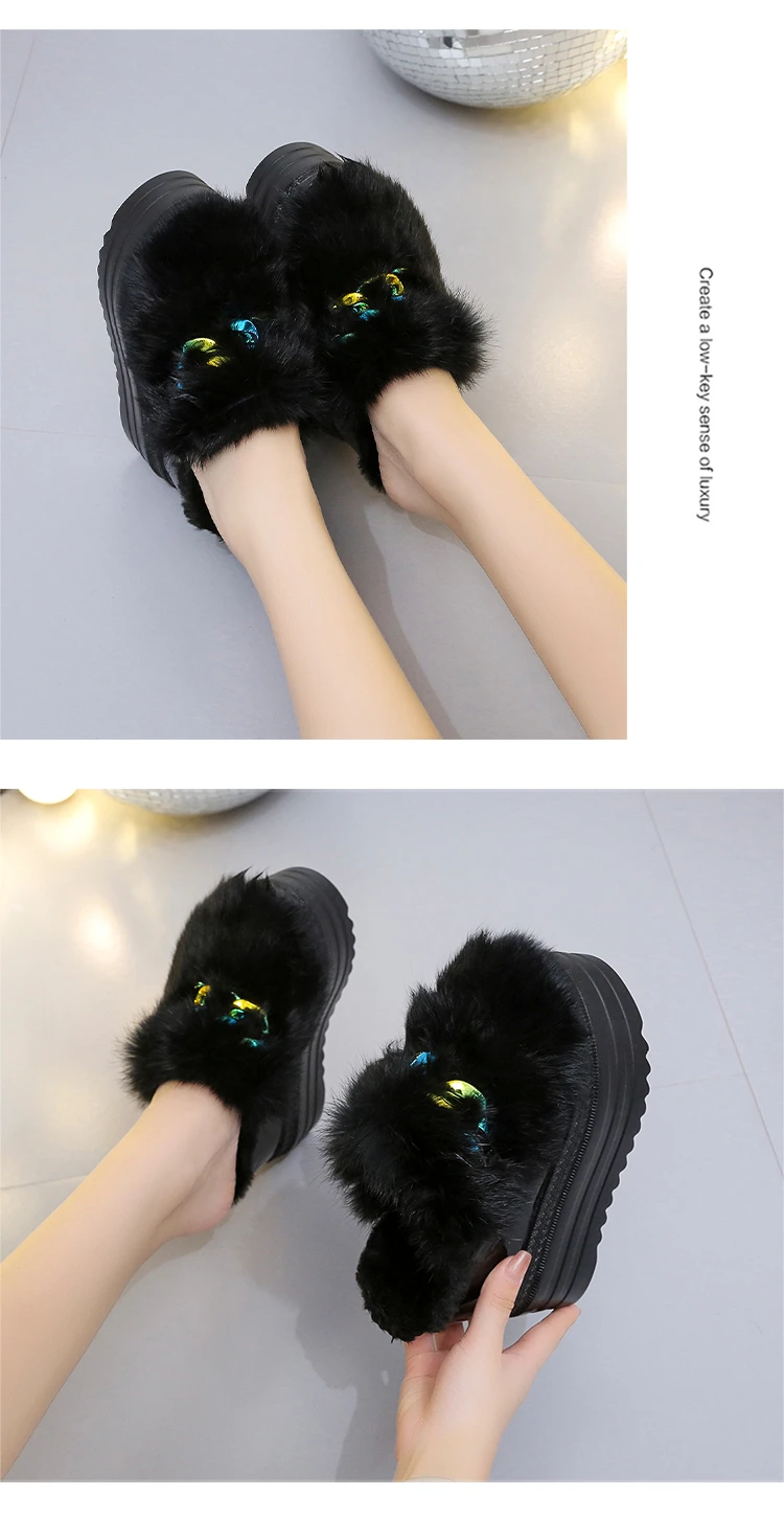 Vert - Pour34 - Chaussures D'hiver À Semelle Compensée Pour Femmes ...