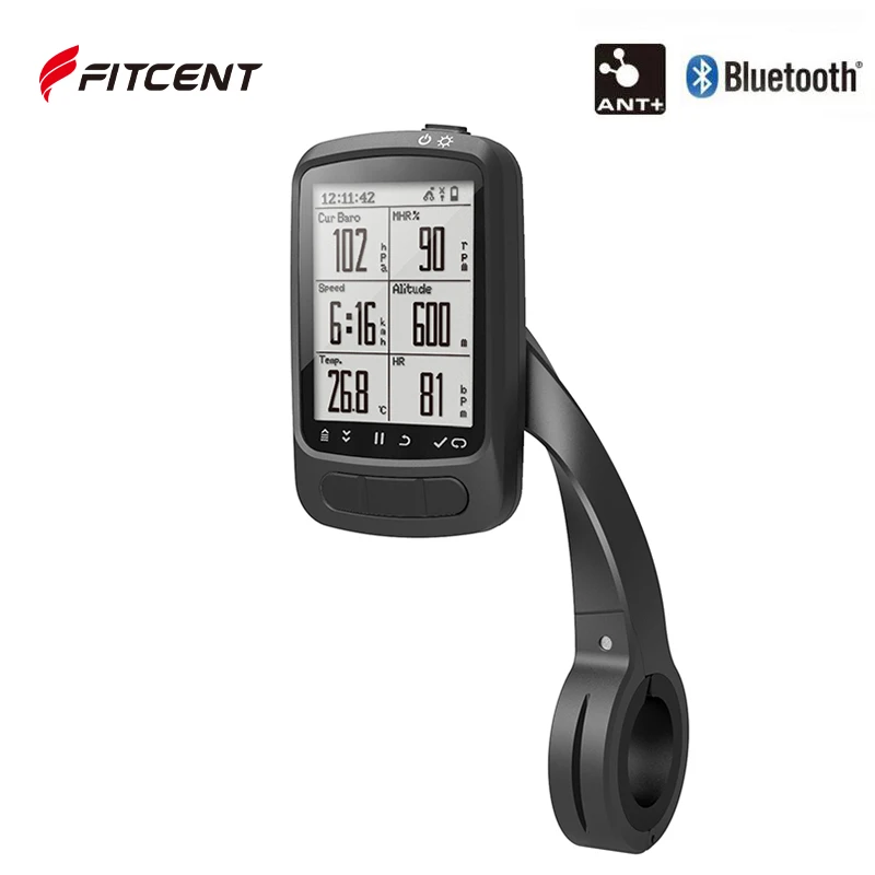 Fitcent Bike Computer Gps Wireless Waterproof Ant+ Bluetooth Cycling ...