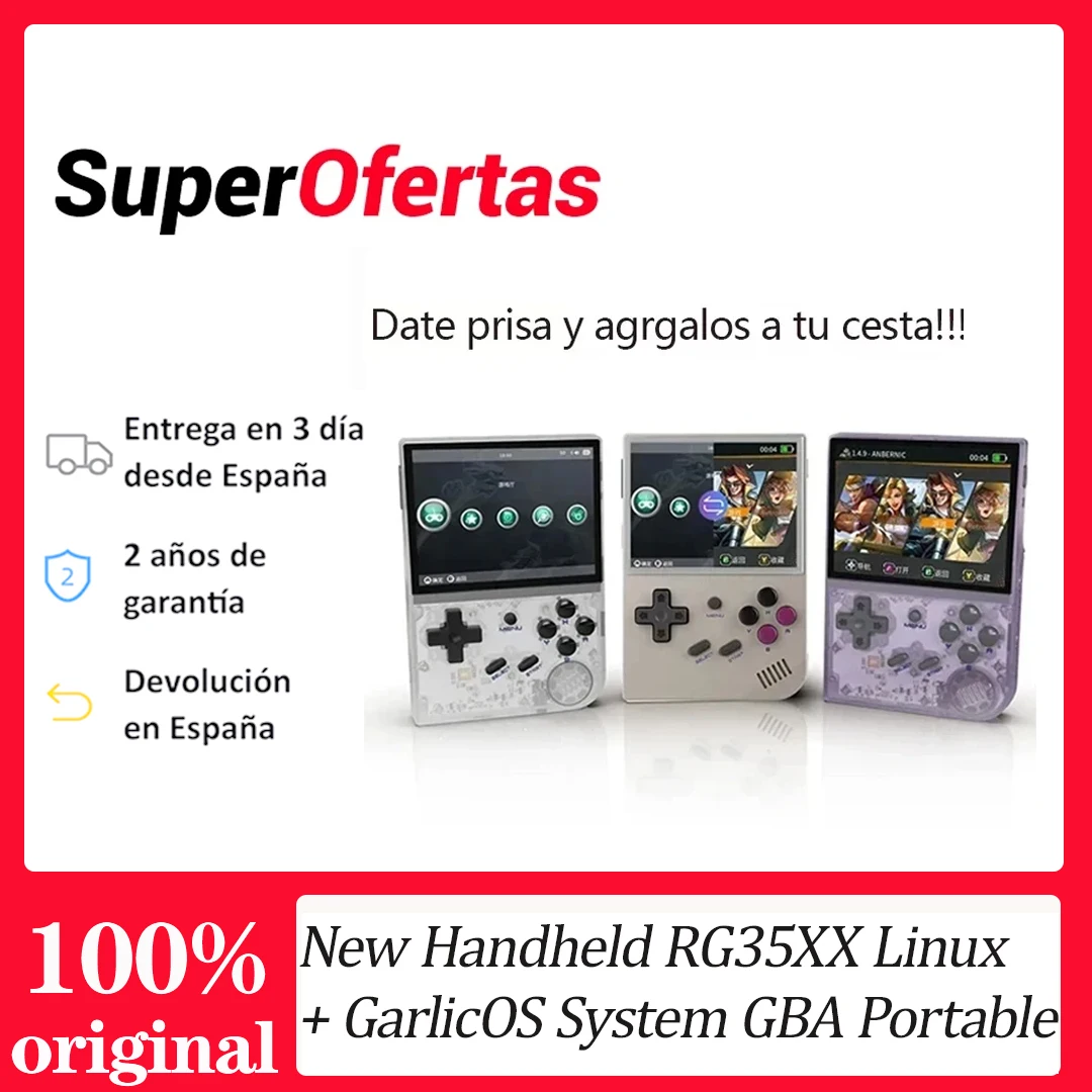 Consola-de-juegos-port-til-RG35XX-sistema-Linux-actualizado-GBA-Retro ...