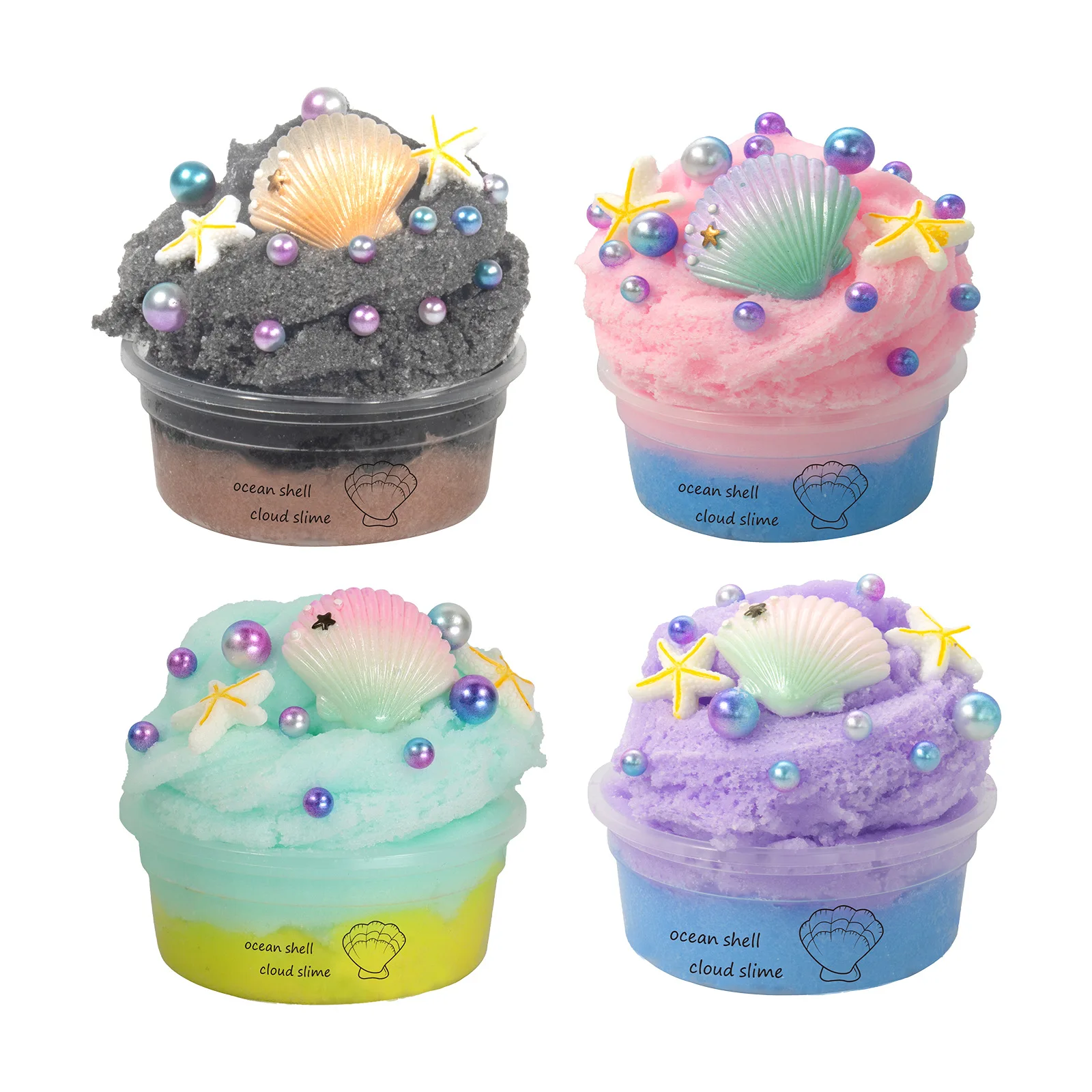 Slime-Kit-for-Kid-Silkworm-Mud-Ocean-Shell-Thousand-Silk-Mud-Handmade ...