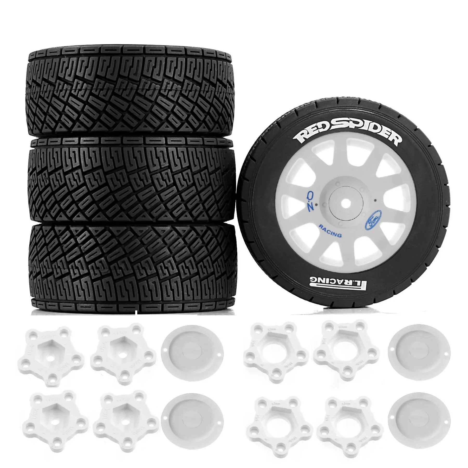 High Grip Rally Tires Wheels 12/14/17mm Hex for 1/10 1/8 RC Car, for ...