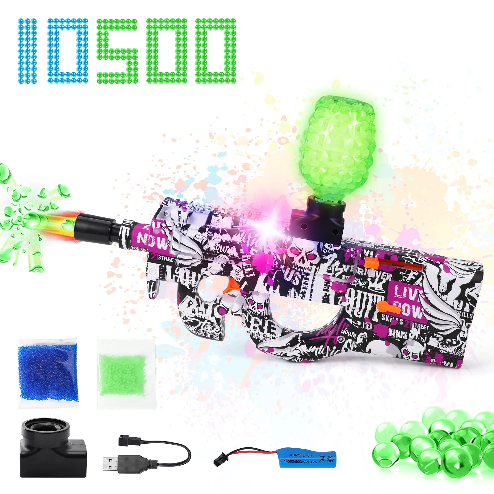 P90-2-in-1-Electric-Manual-Gel-Bead-Gun-Graffiti-Gel-Splatter-Toy-Gun ...