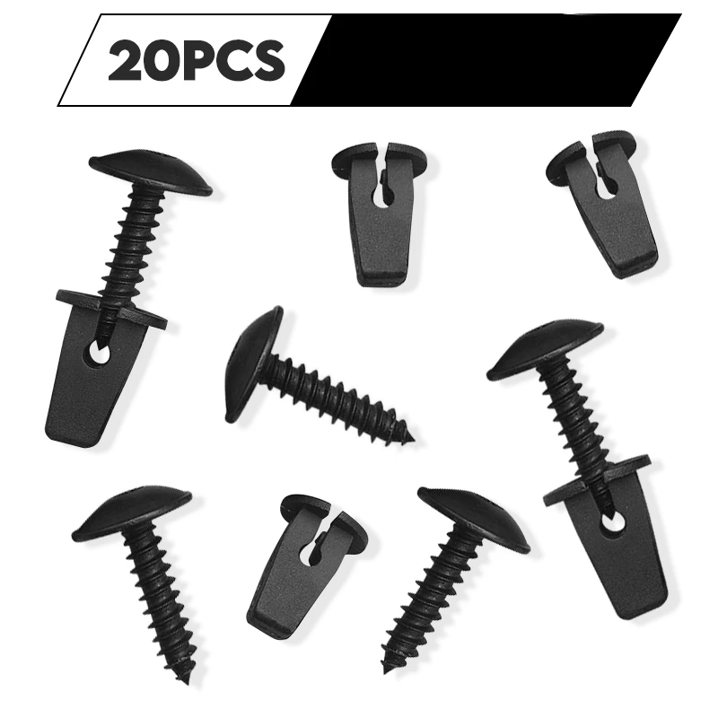 20Pcs Plastic Lock Nuts Grommets Automobiles for Wheel Arches Bumpers ...