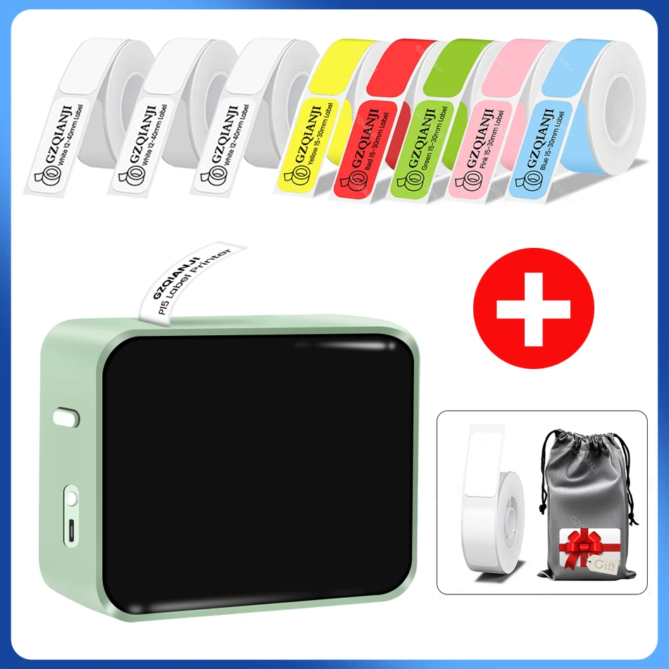 Wireless-Label-Printer-P15-Portable-Bluetooth-Thermal-Label-Maker-Handheld-Mini-Machine-w ...