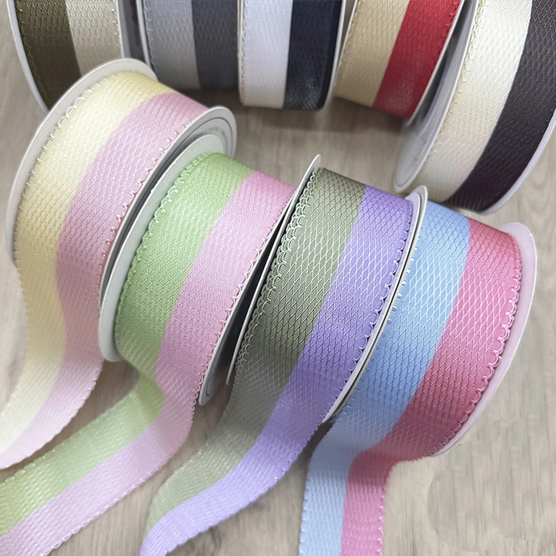 18-Yards-25MM-38MM-Diamond-Shape-Bicolor-Ribbons-lace-Edge-For-Hair ...