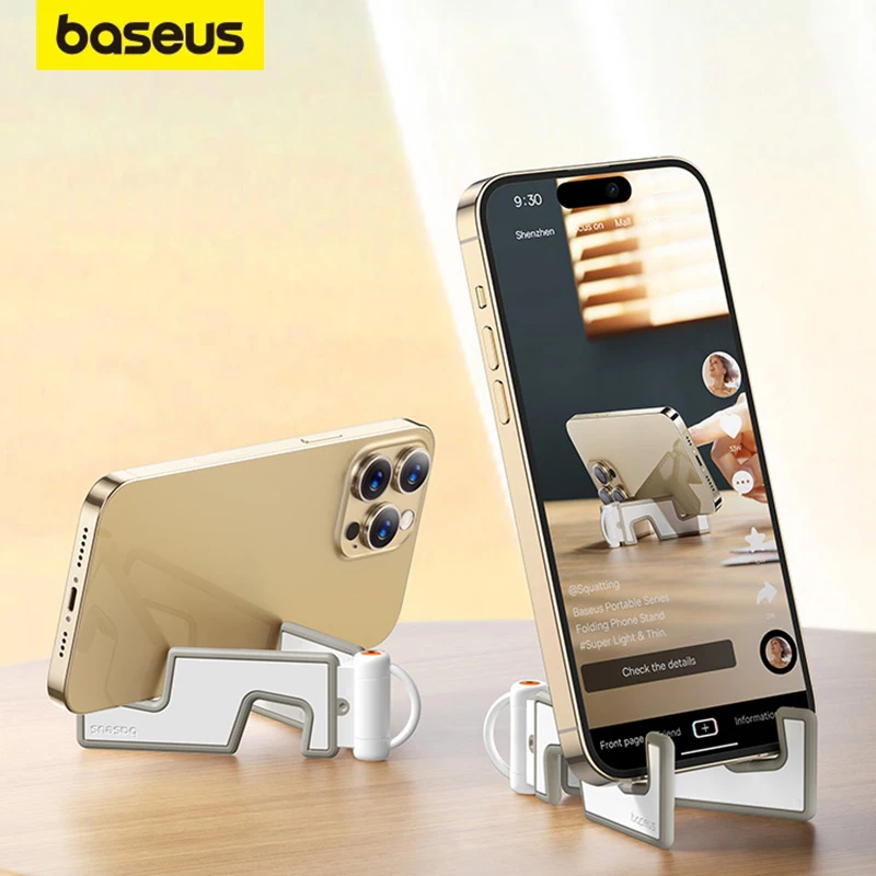 Baseus-Mini-Phone-Holder-Stable-Mount-Light-Thin-Desktop-Stand-For ...