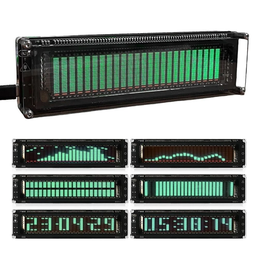 AK2515 Pro Audio Spectrum Analyzer VFD Display Music Sound Visualizer 3 ...