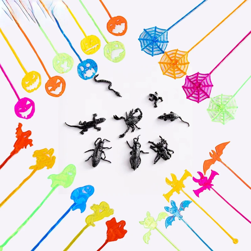 15Pcs-Novelty-Toys-Elastically-Stretchable-Sticky-Spider-Web-Climbing ...