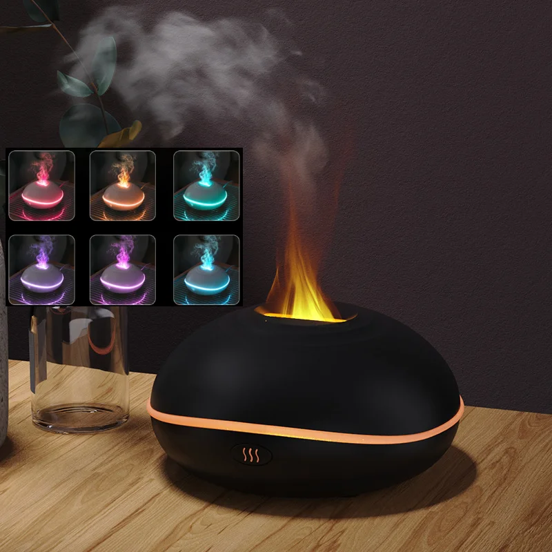 New-200ML-Flame-Aroma-Diffuser-Simulation-Flame-Air-Humidifier ...