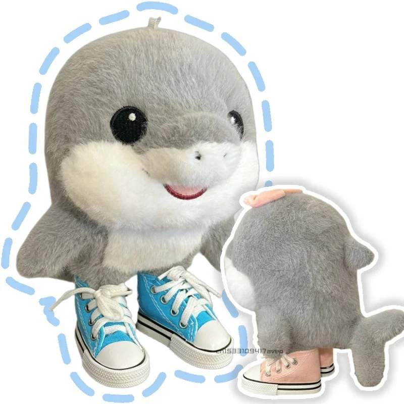 Fluffy Hair Shark With Sneakers Blue Sharks with Shoes Stuffed Animals ...