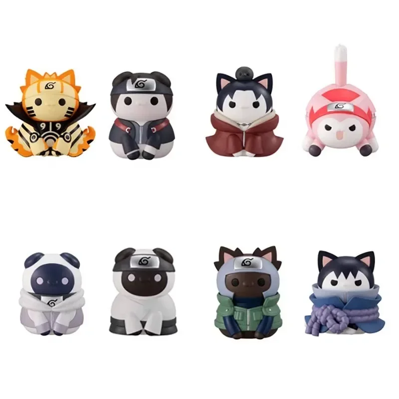 8Pcs/Set Naruto Cat Cos Uzumaki Uchiha Sasuke Hyuuga Hinata Sai Hyuuga ...