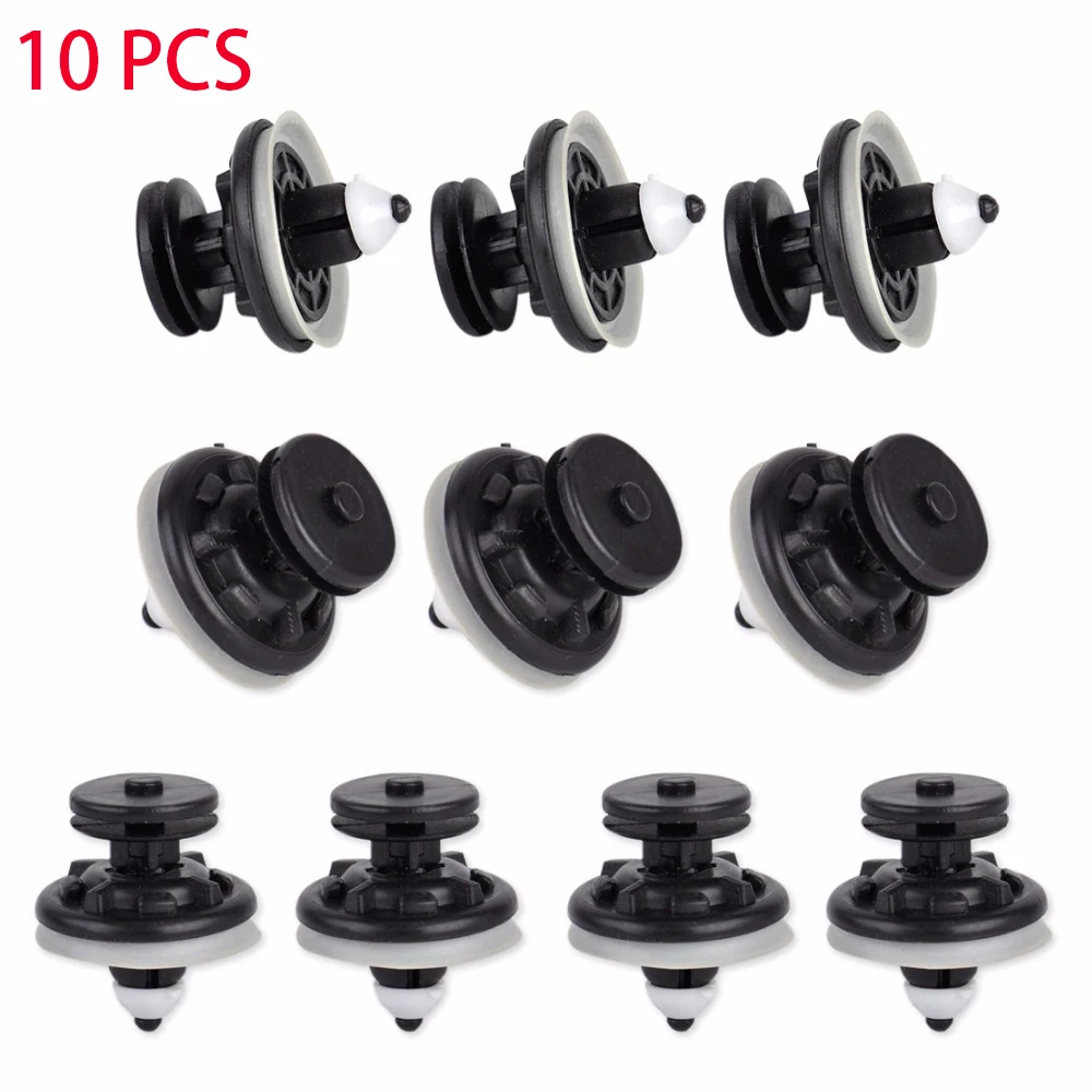 10x Interior Door Fasteners Trim Panel Card Clips For VW Volkswagen ...