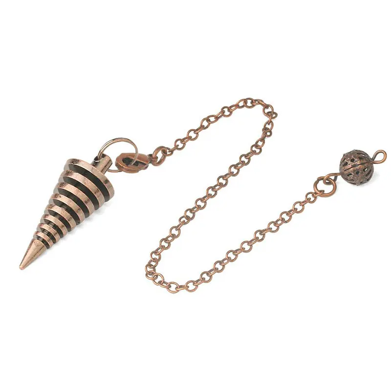 100% Copper Metal Pendulum for Dowsing Divination Reiki Spiritual Screw ...