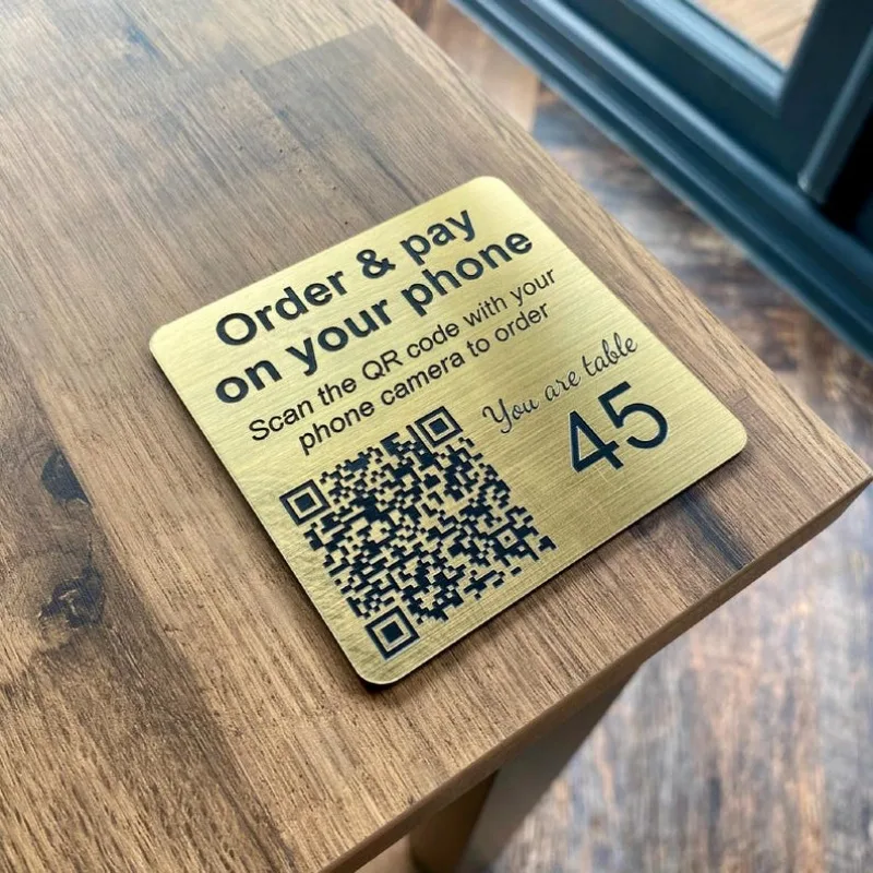 Table Numbers With QR Codes Restaurant Table Signs Self Adhesive or ...