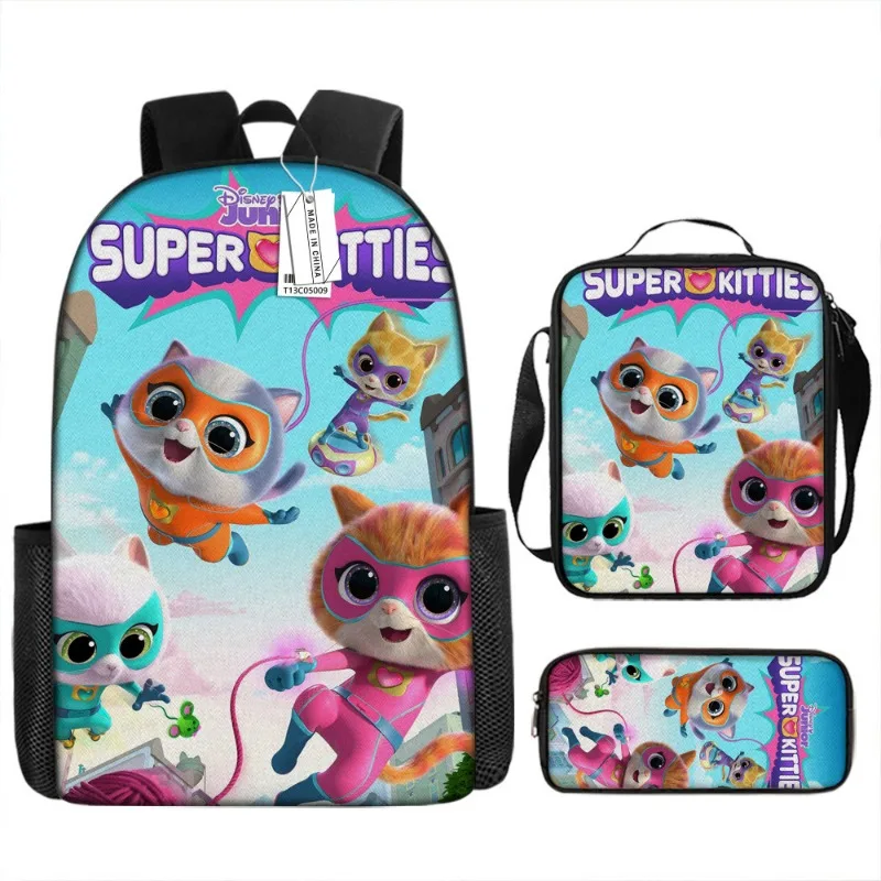 3 Pcs/set Printed Anime SuperKitties Backpacks Cute Rucksack ...
